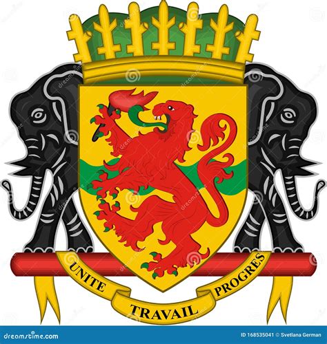 Wappen Der Republik Kongo Vektor Abbildung Illustration Von Nation