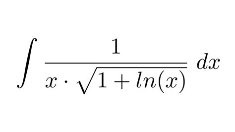 Integral Of 1 X Sqrt 1 Ln X Substitution YouTube