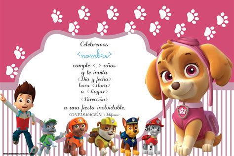 Crea Invitaciones Personalizadas Patrulla Canina