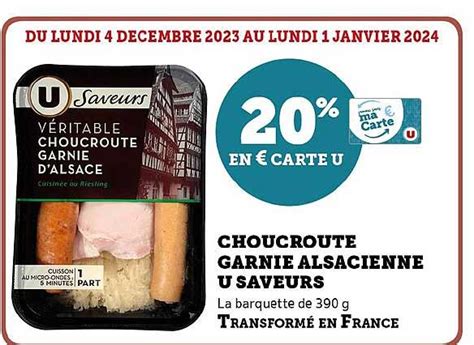 Promo Choucroute Garnie Alsacienne U Saveurs Chez U Express ICatalogue Fr