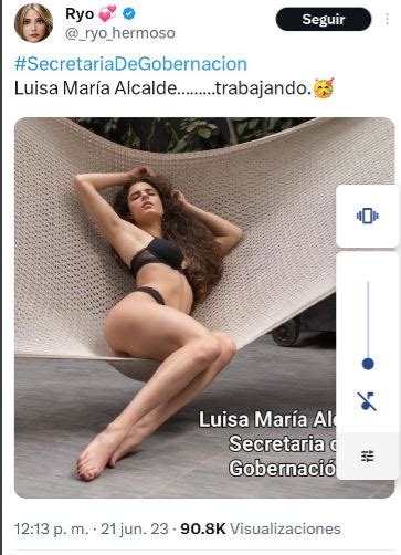 Foto de Luisa María Alcalde posando es falsa es de una modelo mexicana