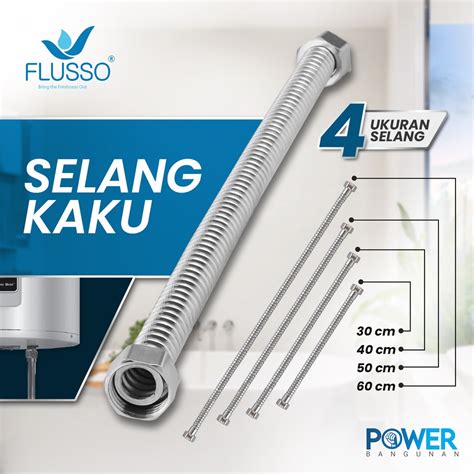 Jual Selang Kaku Sambungan Water Heater Stainless Selang Wastafel Air