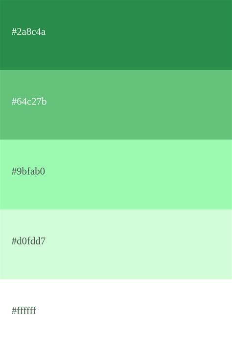 Paleta de cores verde menta Códigos e combinações