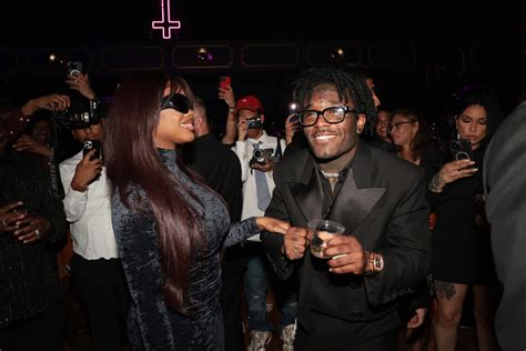 Lil Uzi Vert JT Embrace During Pink Tape Party