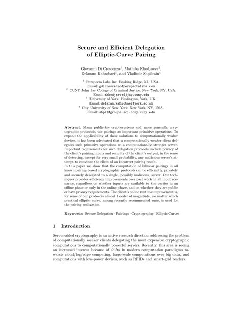 pdf secure and efficient delegation of elliptic curve pairing