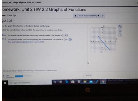 get answer use the graph of the function to identify its domain and its range transtutors