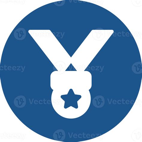 Award Medal Icons Design In Blue Circle Png