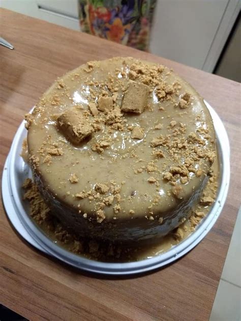 Bolo vulcão de Paçoca Receita Prática Confeiteira
