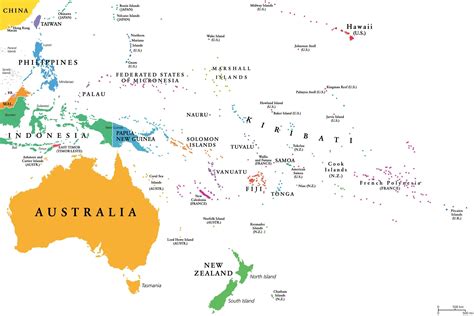 Map Of Oceania Vivid Maps