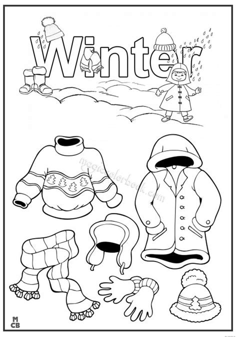 Free Printable Winter Clothes Coloring Pages Printable Word Searches