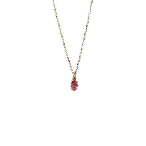 Złoty Naszyjnik z Topazem Różowym 696 Jewelry