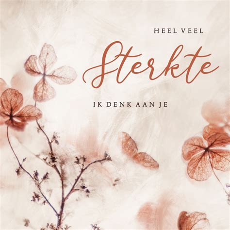 Sterkte Kaart Ik Denk Aan Je Met Bloemen Kaartje Go