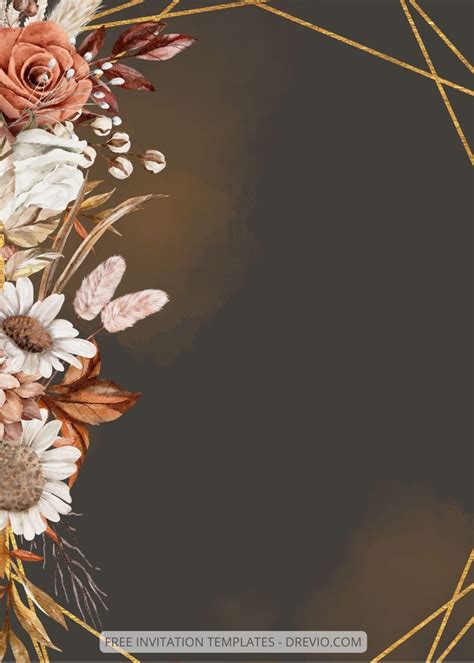 Free 9 Vintage Autumn Canva Wedding Invitation Templates Six