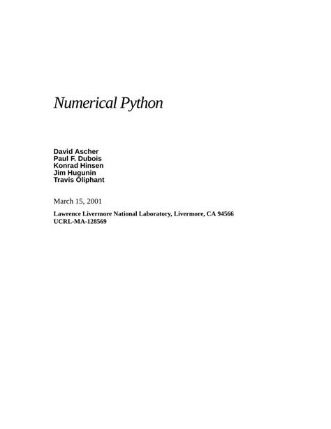 pdf numerical python numpy numdoc numdoc pdf · iii table