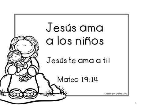 Jesús ama a los niños De los tales Texto biblico para niños