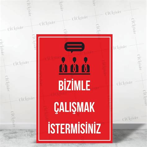 Bizimle Çalışmak İster misiniz Ayaklı Mağaza Levha