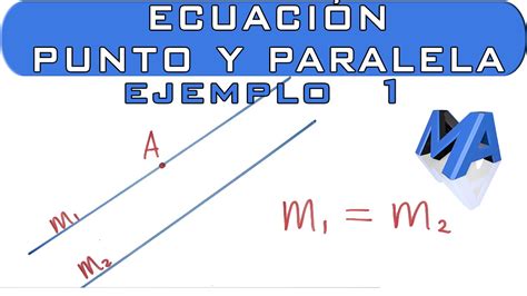 Ecuacion De La Recta Que Pasa Por Un Punto Y Es Paralela A Otra
