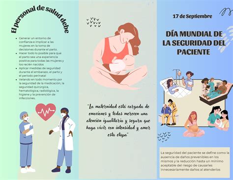 Triptico seguridad el paciente DÍA MUNDIAL DE LA SEGURIDAD DEL