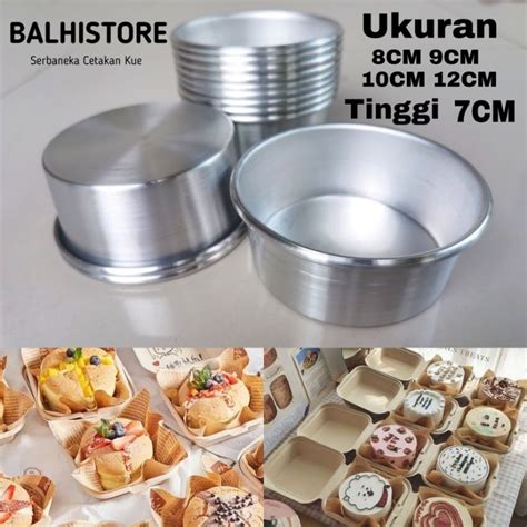 Jual Cetakan Kue Bulat Kecil Loyang Kue Cheesecake Aluminium Tinggi