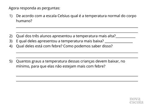 Como medir a temperatura Planos de aula 4º ano Matemática
