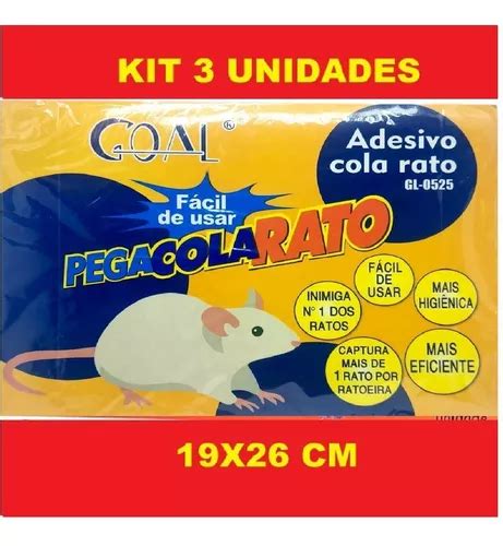 Ratoeira Adesiva Pega Cola Rato Kit 3 Unidades C Nota MercadoLivre
