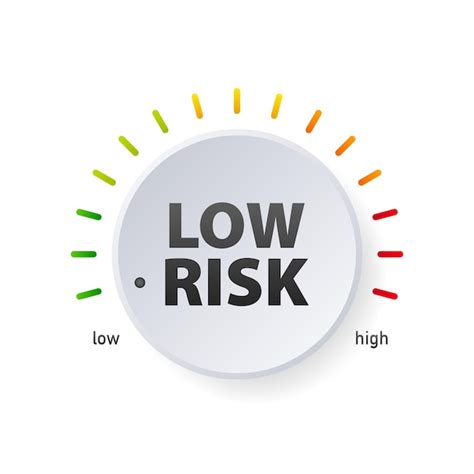 Premium Vector Risk Speedometer Risk Gauge Icon Low Risk Meter