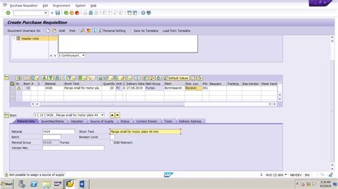 How To Create A Purchase Requisition For A Stock Material In Sap Mm