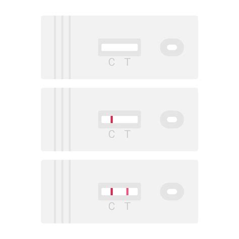 Conjunto de ilustración de vector de resultados de prueba de embarazo