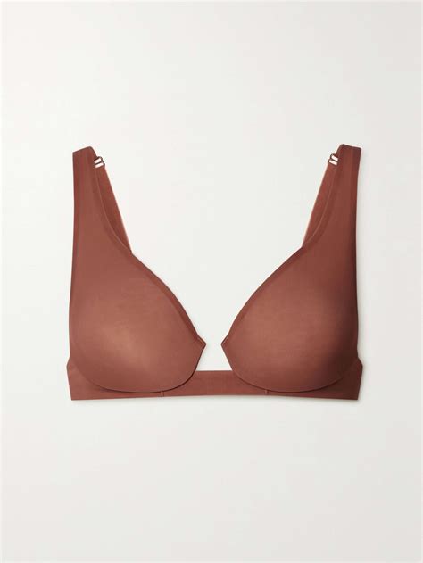 SKIMS Naked Plunge Bra Jasper NET A PORTER