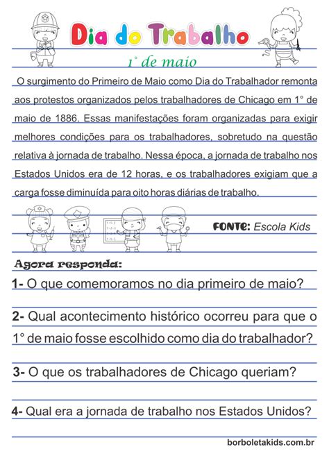 Atividades Dia Do Trabalho