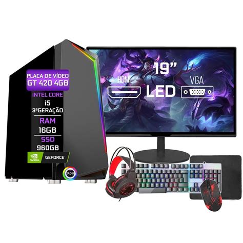 PC Gamer Completo I5 16GB GT420 4GB SSD960 KaBuM