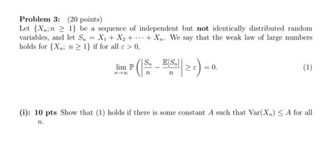solved problem 3 20 points let {xn n 1} be a sequence