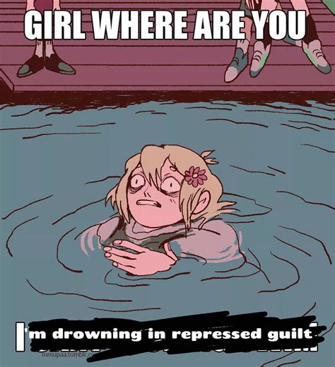 Basil Drowning In Guilt Omori Game Funny Images Memes Horror Game