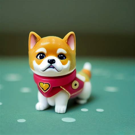 Shiba inu perro lindo 3d ilustración Foto Premium
