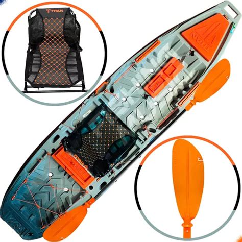 Caiaque De Pesca Ares Titan Cadeira Confort E Remo