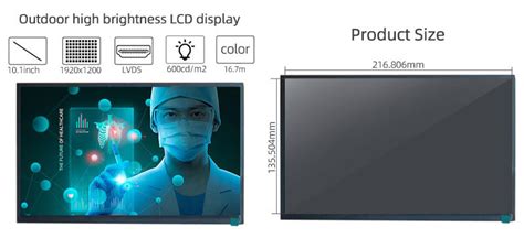 EV101WUM N20 BOE 10 1 Inch TFT LCD Display 1920x1200 LVDS Interface IPS
