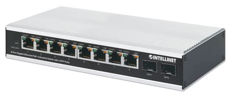 Intellinet Industrial 8 Port GbE PoE Switch W 2 SFP Ports 508261