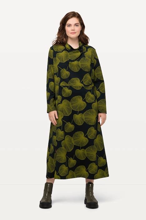 Robe en molleton à col bénitier et manches longues coton bio marine