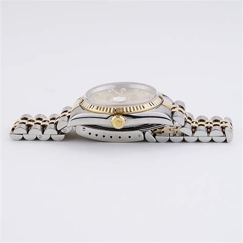 Rolex Datejust Mm Champagne Diamond Dial Two Tone Jubilee Circa