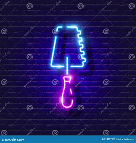 Notched Trowel Vector Concept Colored Linear Icon Cartoondealer