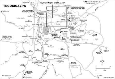 Mapa Hidrografico De Tegucigalpa