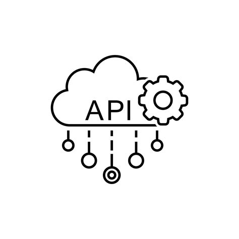 Cloud Api Vector Icon Software Integration Illustration Sign