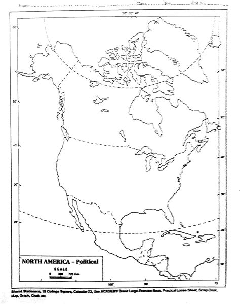 Printable Blank Map Of North America Outline Off