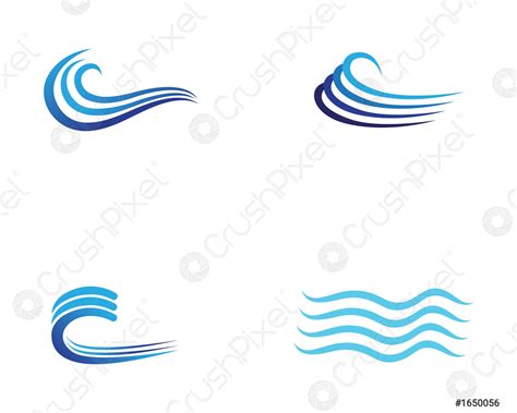 Wave Beach Logo And Symbols Vector Template Stock Vector 1650056