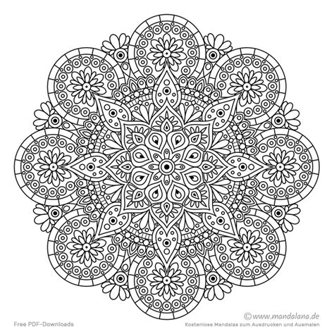 Mandala Malvorlagen Schwierige Mandalas Zum Ausmalen