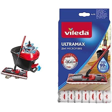 Vileda ULTRAMAX Turbo Kit Lavage Sol Complet Balai Housse En
