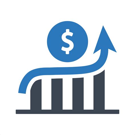 Business Growth Chart Icon On White Background 5965048 Vector Art At