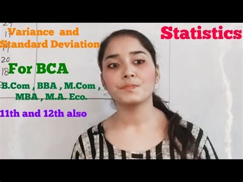 Variance And Standard Deviation Youtube