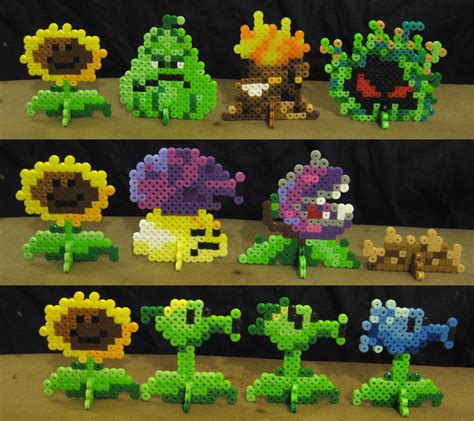 Manualidades Plantas Contra Zombis Plantillas Hama Beads