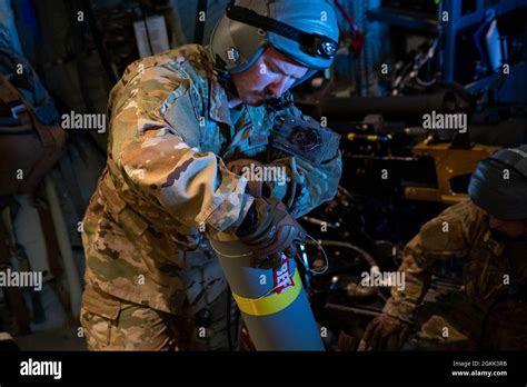 U S Air Force Airmen On The AC 130J Ghostrider Gunship Assigned To